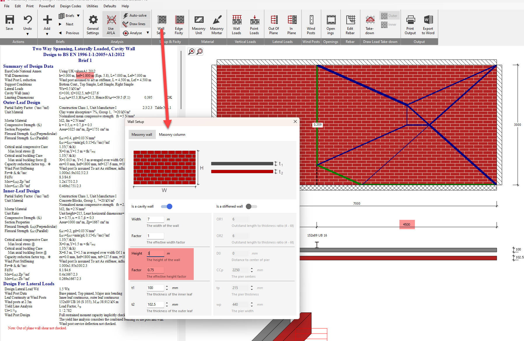 Wall Effective Height Calculation with Wind Posts and/or Internal Lateral Restraint ...