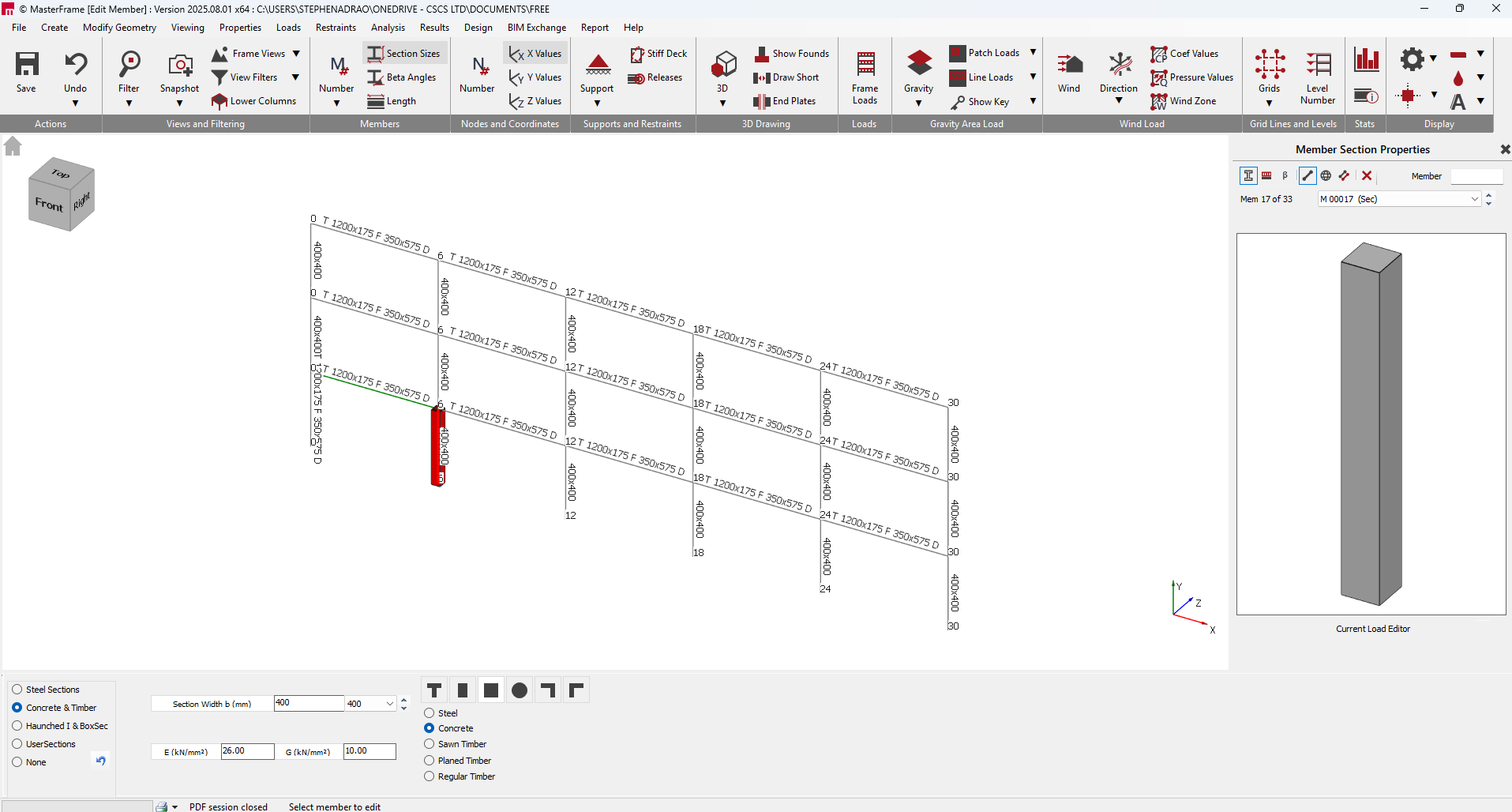 Integrated RC Column Design (EN1992) | MasterSeries Help