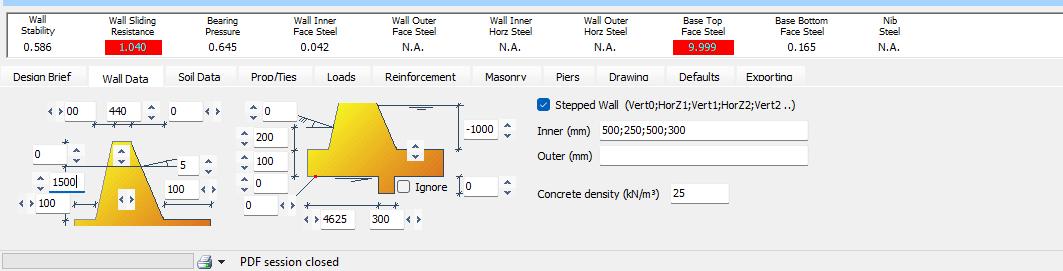 Gabion Retaining Wall Analysis & Design (EN1997) | MasterSeries Help